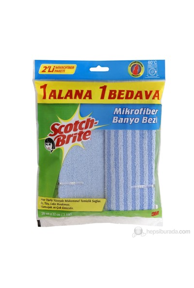Scotch Brite Mikrofiber Banyo Bezi 2 'li Ekonomik Paket Scotch Brite Mikrofiber Banyo Bezi 2 'li Ekonomik Paket