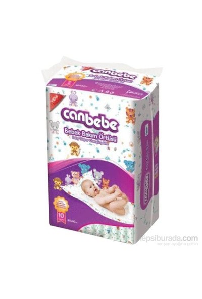 Canbebe Bebek Bakım Örtüsü 10'Lu 60X60 Cm Canbebe Bebek Bakım Örtüsü 10'Lu 60X60 Cm