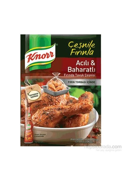 Knorr Fırında Tavuk Çeşnisi Acılı Baharatlı 34 gr Knorr Fırında Tavuk Çeşnisi Acılı Baharatlı 34 gr
