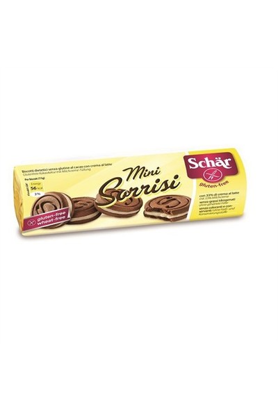 Schar Minni Sorrisini - Glutensiz Kaymaklı Çikolatalı Bisküvi Schar Minni Sorrisini - Glutensiz Kaymaklı Çikolatalı Bisküvi