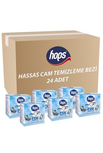 Hops Hassas Cam Temizleyici (12 Paket x 20 Adet) Hops Hassas Cam Temizleyici (12 Paket x 20 Adet)