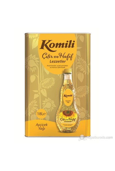 Komili Ayçiçek Yağı 18 lt kk