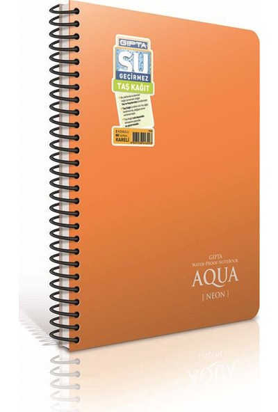 Gıpta Aqua Neon Spiralli Kareli Defter A4 100 yp. 1912 Gıpta Aqua Neon Spiralli Kareli Defter A4 100 yp. 1912