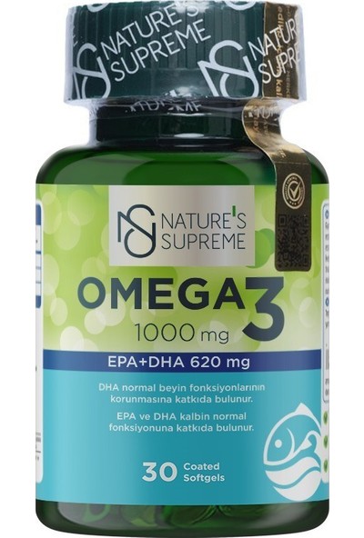 Nature's Supreme Omega 3 1000 Mg 30 Kapsül Nature's Supreme Omega 3 1000 Mg 30 Kapsül