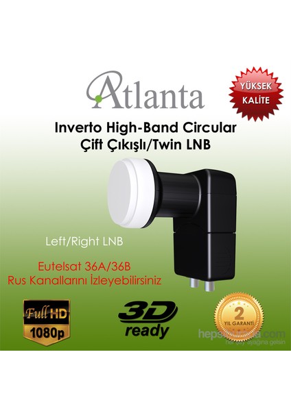 Atlanta Inverto High-Band Circular Twin Lnb (Çift çıkışlı) Fiyatı