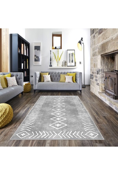 West Home Dijital Baskı Yıkanabilir Kaymaz Taban Salon Halısı Mutfak Halısı Yolluk ve Banyo Paspası