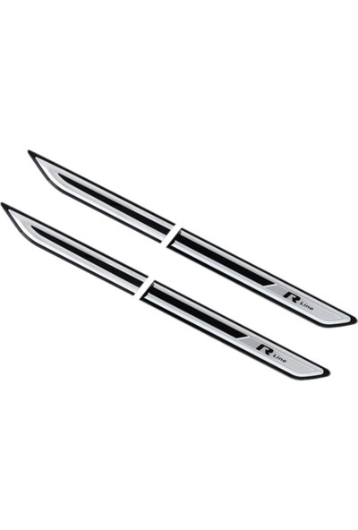 Volkswagen Passat B8.5 - R-Line Yan Çamurluk Çıtası Krom - 4 Prç.