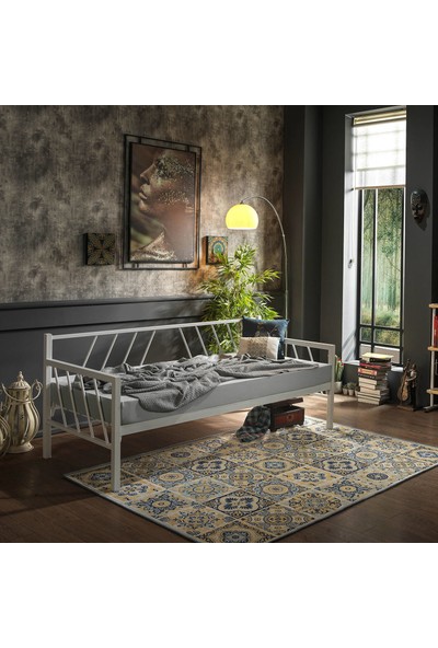 Glory Daybed Tek Kişilik Metal Karyola 90 x 200 cm - Beyaz