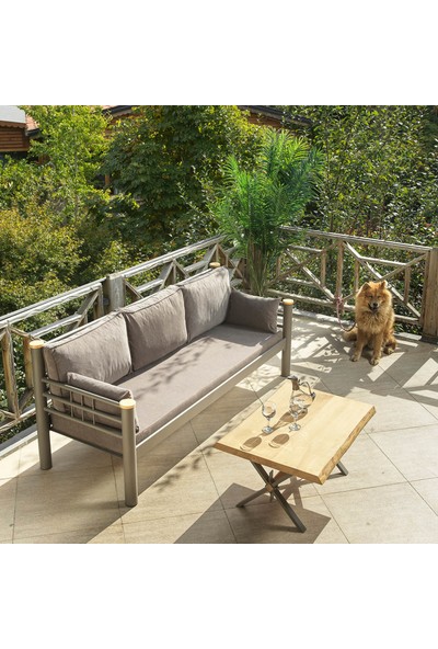 Unimet Kappis Dk Metal Sofa Sedir 70x200 Üçlü Koltuk Kahverengi Unimet Kappis Dk Metal Sofa Sedir 70x200 Üçlü Koltuk Kahverengi