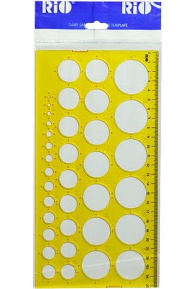 Rio Daire Şablonlu Cetvel 1-36 mm