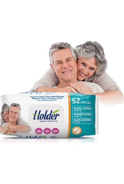 Holder 3 Paket Holder Vücut Temizleme Havlusu (156 Adet)