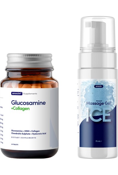 Solgar Anocin 1500MG Set Glucosamine Collagen Complex 30 Tablet + Ice Glucosamıne Jel 75 ml Solgar Anocin 1500MG Set Glucosamine Collagen Complex 30 Tablet + Ice Glucosamıne Jel 75 ml