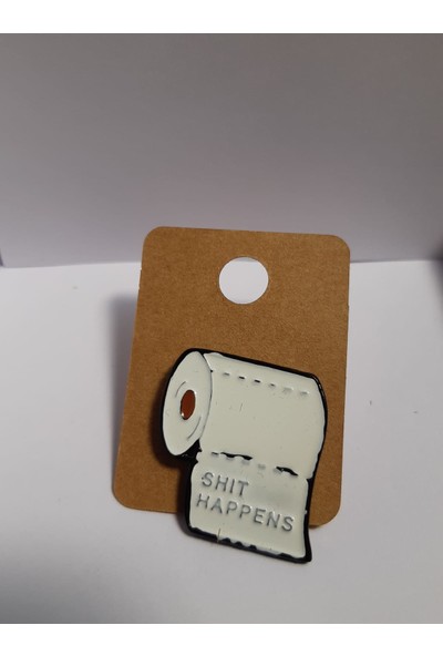 Hobipix Wc Kağıdı Tasarımlı Metal Pin Rozet Broş Hobipix Wc Kağıdı Tasarımlı Metal Pin Rozet Broş