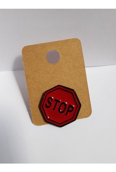 Hobipix Stop Tasarımlı Metal Pin Rozet Broş Hobipix Stop Tasarımlı Metal Pin Rozet Broş