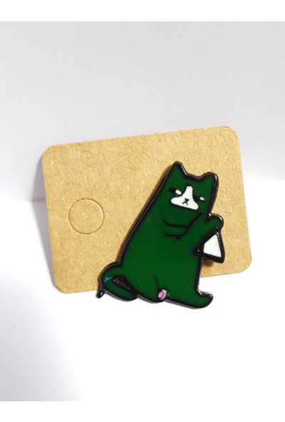Hobipix Kedi Tasarımlı Metal Pin Rozet Broş Hobipix Kedi Tasarımlı Metal Pin Rozet Broş