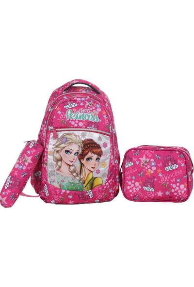 Çantaland Su Geçirmez Desenli İlkokul Çantası 3’lü