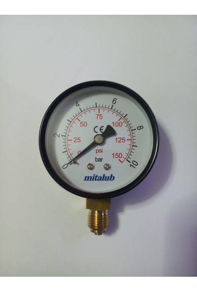 Mitalub Metal Gövde Manometre Alttan Çıkış 63 mm 10 Bar Mitalub Metal Gövde Manometre Alttan Çıkış 63 mm 10 Bar