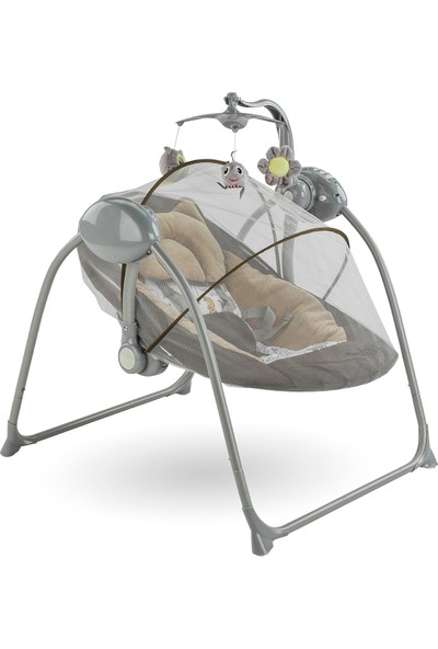 Baby Hope Rainbow Otomatik Sallanır Kumandalı Salıncak / Beşik Kahverengi