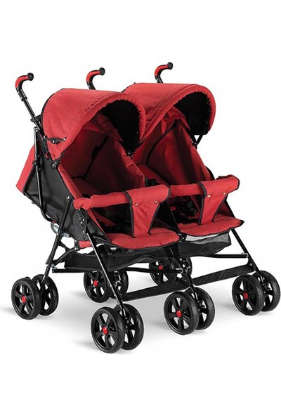 Baby Hope Babyhope Ikiz Bebek Arabası BH-610 Kırmızı