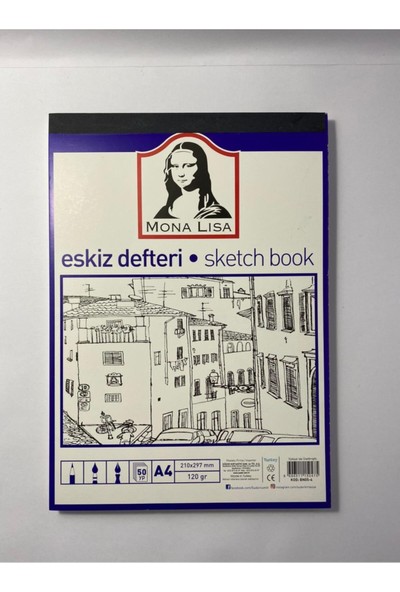 Südor Mona Lisa Eskiz Defteri Sketch Book A4 120 gr 50 Yaprak Südor Mona Lisa Eskiz Defteri Sketch Book A4 120 gr 50 Yaprak