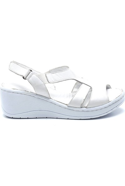 Derimod Kadın Comfort Dolgu Topuk Deri Sandalet Derimod Kadın Comfort Dolgu Topuk Deri Sandalet