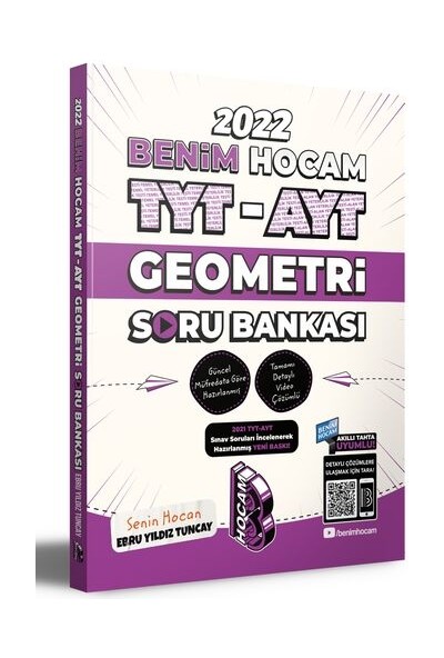 Benim Hocam 2022 TYT - AYT Geometri Soru Bankası & Fermuarlı Kumaş Kalemlik & Tohumlu Kurşun Kalem