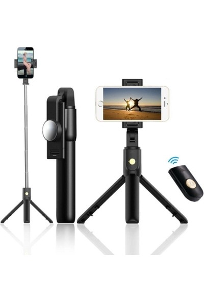 Tripod Bluetooth Kumandalı Tripod Selfie Çubuğu K07 60 cm Tripod Bluetooth Kumandalı Tripod Selfie Çubuğu K07 60 cm