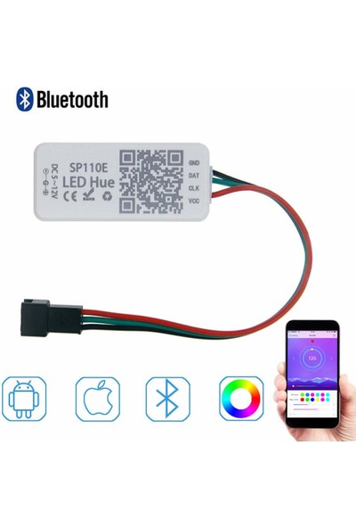 Funzenxin SP110E Bluetooth Adreslenebilir Şerit LED Kontrolcüsü Funzenxin SP110E Bluetooth Adreslenebilir Şerit LED Kontrolcüsü