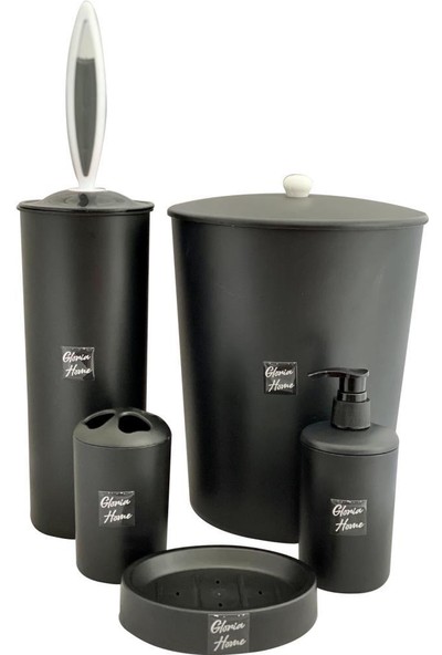 Easyso Banyo Takımı 5'li Özel Seri - Set - Siyah Renk Teşekkürler Easyso