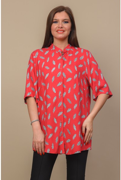 Tusse Pamuklu Dokuma Geniş Kesim Büyük Beden Gömlek