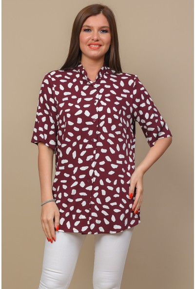 Tusse Pamuklu Dokuma Geniş Kesim Büyük Beden Gömlek