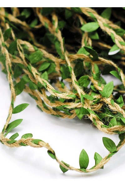 Sermet Süs Dünyası Örgü Jüt Şerit Yapay Yaprak 5 Metre Sermet Süs Dünyası Örgü Jüt Şerit Yapay Yaprak 5 Metre