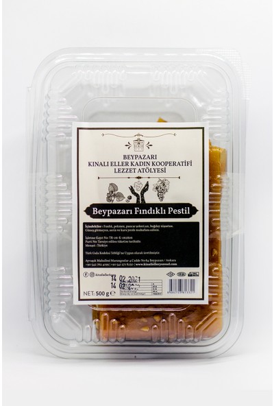 Kınalı Eller Kadın Kooperatifi Beypazarı Fındıklı Pestil 500 gr