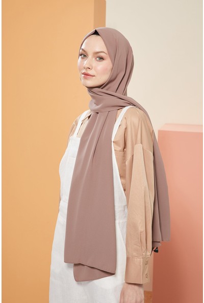 Emproyal Düz Medine Ipeği Şal - Latte