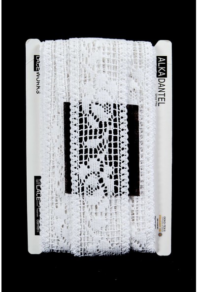 Alka Dantel Pamuk Beyaz Kopanaki 10 mt Alka Dantel Pamuk Beyaz Kopanaki 10 mt