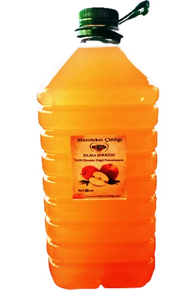 Memleket Çiftliği Doğal Fermente Elma Sirkesi 5 Lt