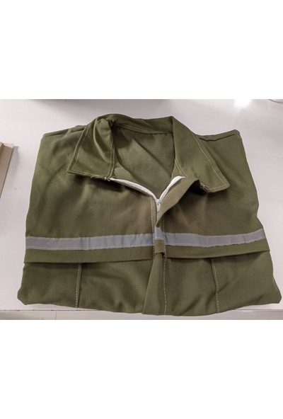 Feyza Uzun Kollu Gabardin Iş Tulumu Erkek / Bayan Yeşil Renk