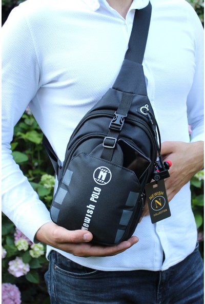 Avca Unisex Kumaş Kulaklık Çıkışlı Bel ve Çapraz Askılı Çanta