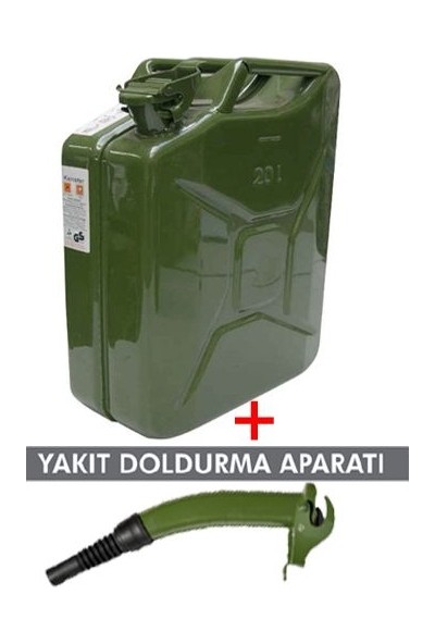 Gelg Metal Yakıt Bidonu 20 Lt ve Yakıt Doldurma Aparatı Made In Gelg Metal Yakıt Bidonu 20 Lt ve Yakıt Doldurma Aparatı Made In
