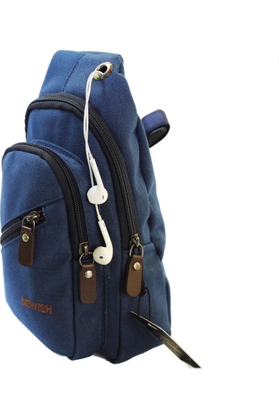 Avca Unisex Kanvas Kulaklık Çıkışlı Bel ve Çapraz Askılı Çanta