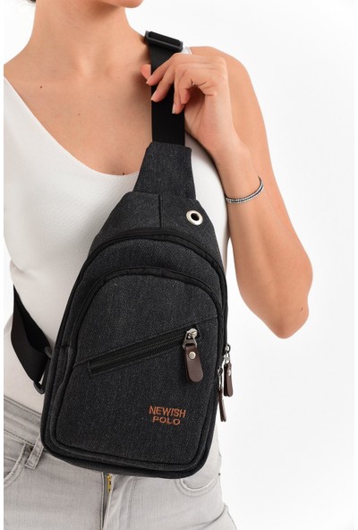 Avca Unisex Kanvas Kulaklık Çıkışlı Bel ve Çapraz Askılı Çanta