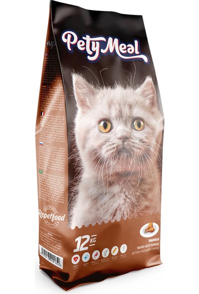 Pety Meal Tavuklu Yavru Kedi Maması 12 kg Pety Meal Tavuklu Yavru Kedi Maması 12 kg