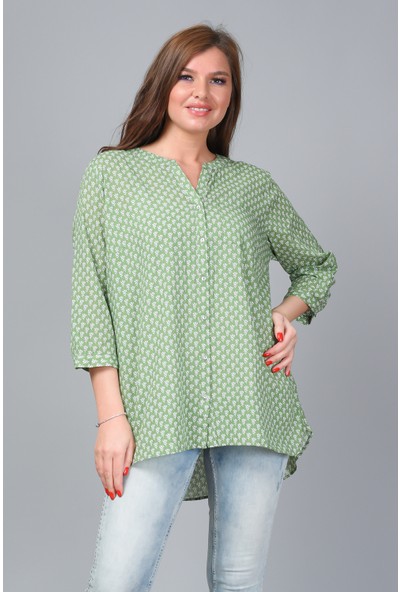 Tusse Desenli Battal Desenli Pamuklu Büyük Beden Gömlek