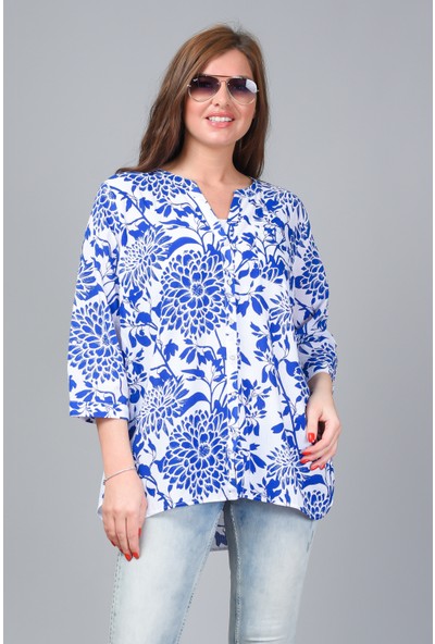 Tusse Desenli Battal Desenli Pamuklu Büyük Beden Gömlek