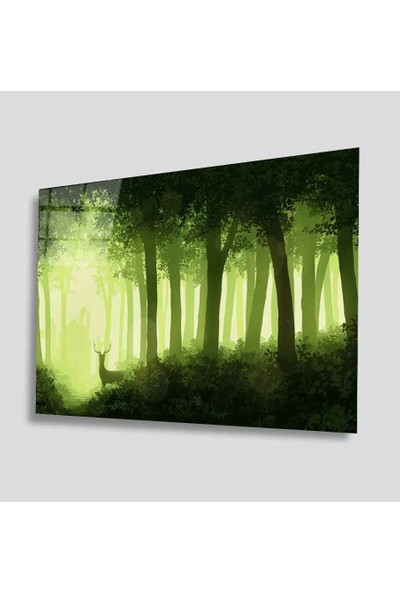 Idealizbiz Yeşil Cam Tablo 4mm Dayanıklı Temperli Cam