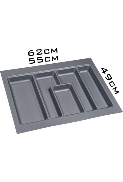 Ayt 55X49 (50X45'E Kadar Kesilebilir) Gri Çekmece Içi Kepçelik Ayt 55X49 (50X45'E Kadar Kesilebilir) Gri Çekmece Içi Kepçelik