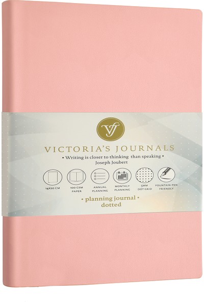 Victoria's Journals Smyth Pastel Defter 15X21 cm Noktalı Pembe Victoria's Journals Smyth Pastel Defter 15X21 cm Noktalı Pembe