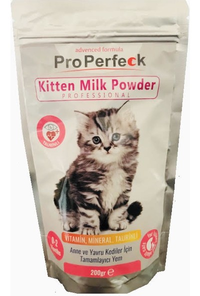 Pro Perfeck Kedi Süt Tozu Vitamin Mineral Taurinli 200 gr Pro Perfeck Kedi Süt Tozu Vitamin Mineral Taurinli 200 gr