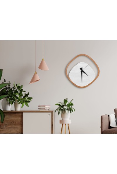 Bk Gift Dekoratif 45CM Ahşap Duvar Saati-97 Bk Gift Dekoratif 45CM Ahşap Duvar Saati-97