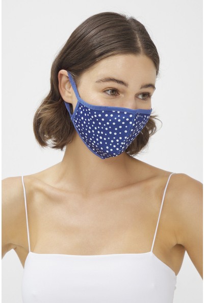 Penti Lacivert Navy Dots Maske